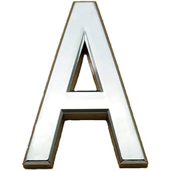 Self Adhesive Chrome Letters Alphabet Silver Car Door House Name 3D ...
