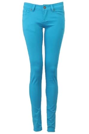 Calvin Klein Ladies Low Rise Skinny Turquoise Jeans Size 30" Waist / 34 ...