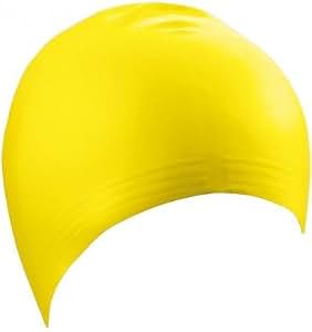 Schwimm- und Badekappe aus Latex Farbe gelb: Amazon.de: Sport & Freizeit