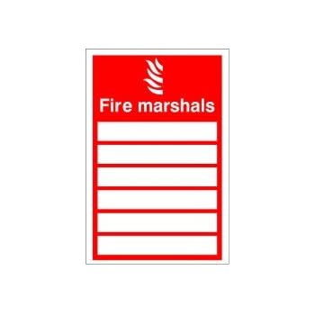 First Aiders Are Fire Marshals Are Sign - A5 1mm Rigid Plastic - First ...