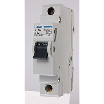 MT132 Hager Miniature Circuit Breaker 6kA Type B SP Single Pole MCB - 32A Rating: Amazon.co.uk ...
