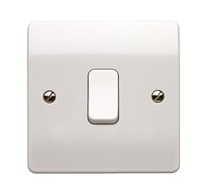 MK Logic Plus K4871 WHI 10A Single Pole 2 Way Plateswitch, 1 Gang ...