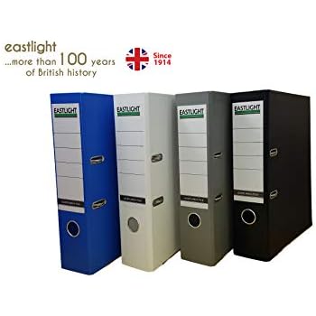 Eastlight A4 Extra Strong Black Lever Arch Files Plastic on Board ...