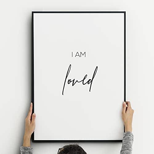 I Am Loved | Affirmation Print | Inspirational Wall Art | Mindful Gift ...