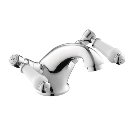 iBathUK | Traditional Chrome Bathroom Vintage Mixer Tap – Regal Taps – Pome