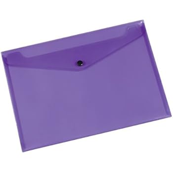 Pack Of 24 Quality Purple Plastic Document A4 Wallet Folders ...