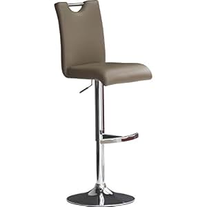 NOVEL Barhocker, Braun, 42x97-118x52 cm, Metall, Textil: Amazon.de ...