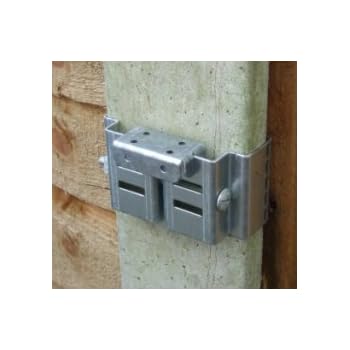 Postfix Slotted Concrete Fence Post Brackets to Fit 4" x 4" Posts 4 ...