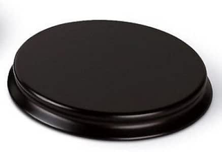 Round Wooden Display Plinth / Base - Diameter 20cm (Top) Mahogany ...