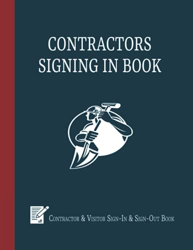 Contractors Signing In Book: Contractors Signing In and Out Book | Log ...