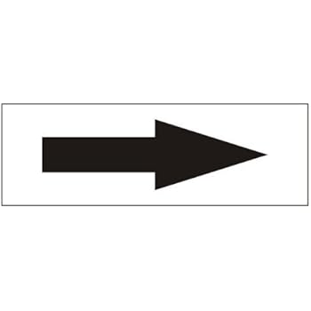 6 x DIRECTION ARROWS (BLACK) SELF ADHESIVE VINYL STICKERS SAFETY ...