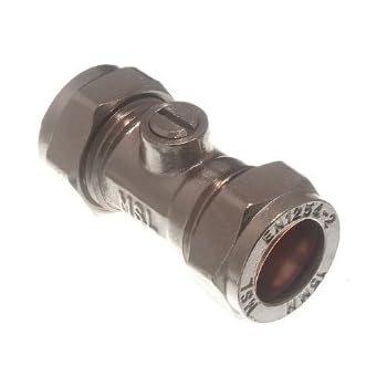 15MM ISOLATING BALL STOP VALVE COMPRESSION JOINT CP ( pack of 2 ...