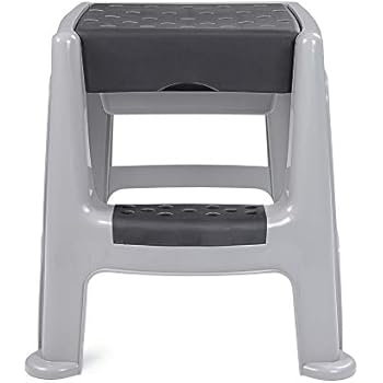 Ondis24 Stabiler Hocker mit Trittleiter Sitzhocker mit Staufach ...