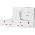 Proelec-trix Esores-4G1 4 Gang Wall Socket Converts 1 Socket into Four ...