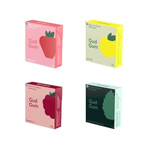 Gud Gum- Natural, Plastic Free Chewing Gum- Raspberry, Lemon, Charcoal ...