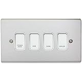 Stainless Steel Customised Kitchen Grid Switch Panel with White ...