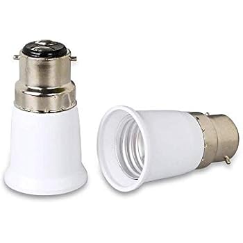 2-Pack B22 to E27 Converter Edison Screw LED Bulb Base Socket Converter ...