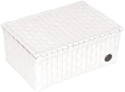 Handed By - Korb, Flechtkorb mit Deckel - Udine - Weiß - 10 x 24 x 18 ...