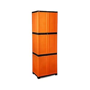 Cello Novelty Large Plastic Cupboard with lock(Orange and Brown ...