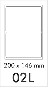 NovaJet MGPL 02L Labels (Per A4 Sheet) Size Multi Purpose Self Adhesive ...