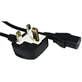 3m Kettle Lead - IEC (C13) to UK Mains (3 pin) Cable - 5A (amp ...
