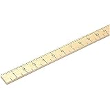 Wooden Rule 1 Meter Yard Stick Ruler Imperial & Metric Measurements mm ...