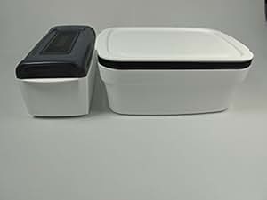 TUPPERWARE BreadSmart II white black+ Junior Bread Server Container ...