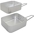 Set of 2 Folding Mess Tins, Camping Cookware Pans : Amazon.co.uk ...
