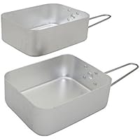 Set of 2 Folding Mess Tins, Camping Cookware Pans : Amazon.co.uk ...