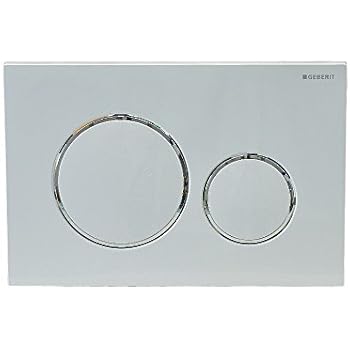 Geberit 115.770.21.5 Sigma01 Dual Flush Push Button Plate, Gloss Chrome ...