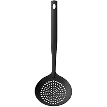 Fackelmann Abseihlöffel 38 cm OVALGRIFF, Schöpflöffel aus Edelstahl ...