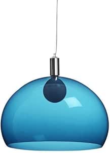 Kartell Fly Ceiling Suspension Light Transparent Cobalt Blue : Amazon ...