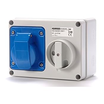 MK Commando K9233 Angled Socket Outlet 32 Amp 2P+E 200-250 Volt (IP44 ...