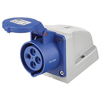 MK Commando K9206 Angled Socket Outlet 16 Amp 3P+E 200-250 Volt (IP44 ...