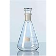 E-MEDI- Borosilicate Glass Conical Flask With Glass Stopper 100ml ...