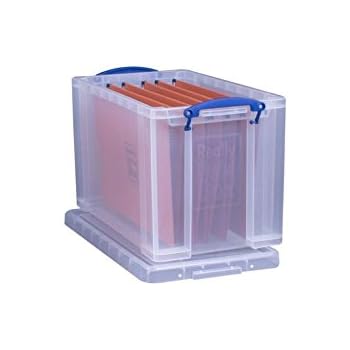 Really Useful Filing Box Plastic with 10 suspension files A4 19 Litre ...