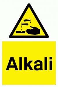 Alkali - Warning Sign: Amazon.co.uk: DIY & Tools