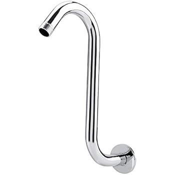 TRUSTMI Brass Gooseneck Wall Mounted Shower Arm with Flange for Shower ...