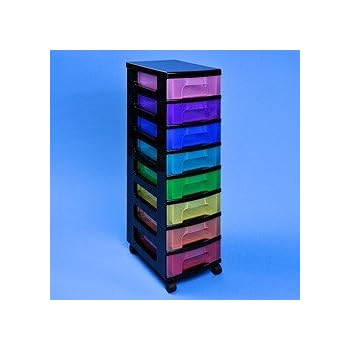 Really Useful Box Multicoloured Storage Unit - 8 x 7L - Clear Tower Rainbow Drawers: Amazon.co ...