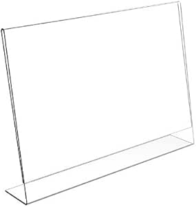 Displaypro 5X A4 Landscape Acrylic Poster Menu Holder Lean to Perspex ...