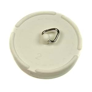 Sink Bath Plug Rubber White 50mm - 2" - 2 Inches by Thunderfix: Amazon ...