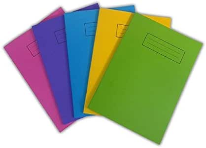 Exercise Books, A5, Pack of 5, Multi Coloured: Amazon.co.uk: Office ...