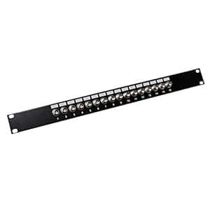 Patch Panel 16 ports BNC female coaxial: Amazon.co.uk: Electronics