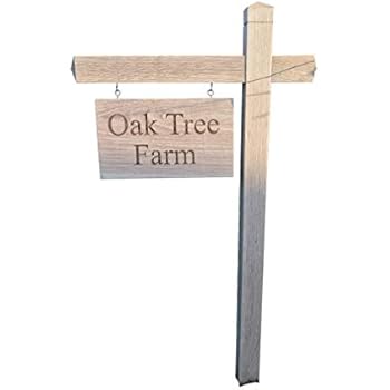 Large Oak Free Standing House Sign: Amazon.co.uk: Kitchen & Home