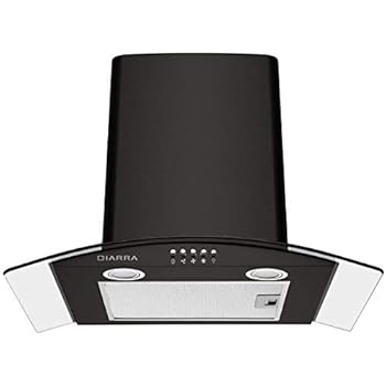 CIARRA Curved Glass Cooker Hood 60cm Recirculating Kitchen hood Hob ...