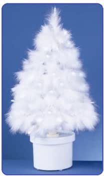 White Christmas Feather Tree With LED Lights : Amazon.co.uk: DIY & Tools
