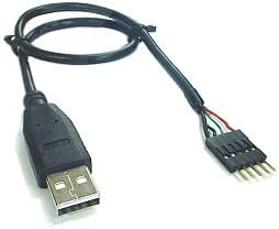 Internal USB 2.0 cable - 5 way IDC male to type A male 0.3m : Amazon.co ...