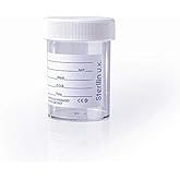 10 x Sterilin Urine Sample Bottles Specimen Pot Graduated Container ...