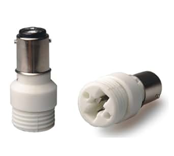 B15 B15D / BA15D to GU9 Socket Adapter / Converter for Halogen and LED ...