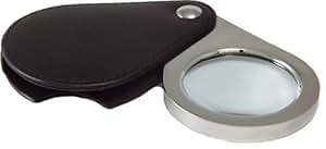 Folding Magnifying Glass in Leather Case: Amazon.co.uk: Camera & Photo